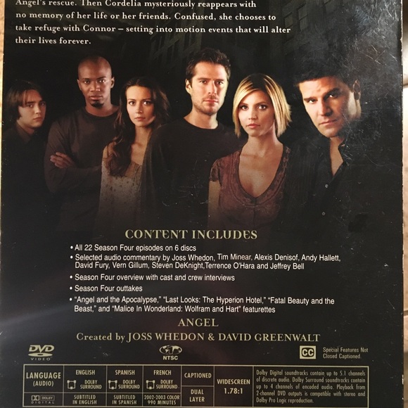 Media | Angel Series Seasons 14 Dvd Los Angeles Vampires Sci Fi | Poshmark